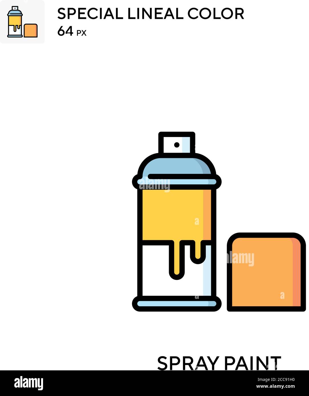 Spray paint Special lineal color vector icon. Illustration symbol ...