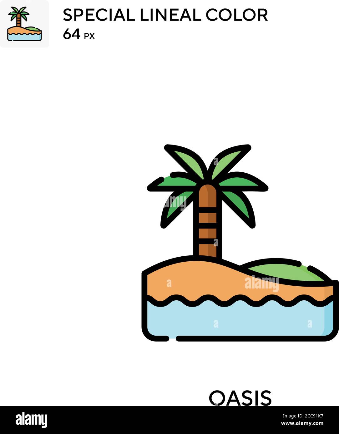 Oasis Special lineal color vector icon. Illustration symbol design ...