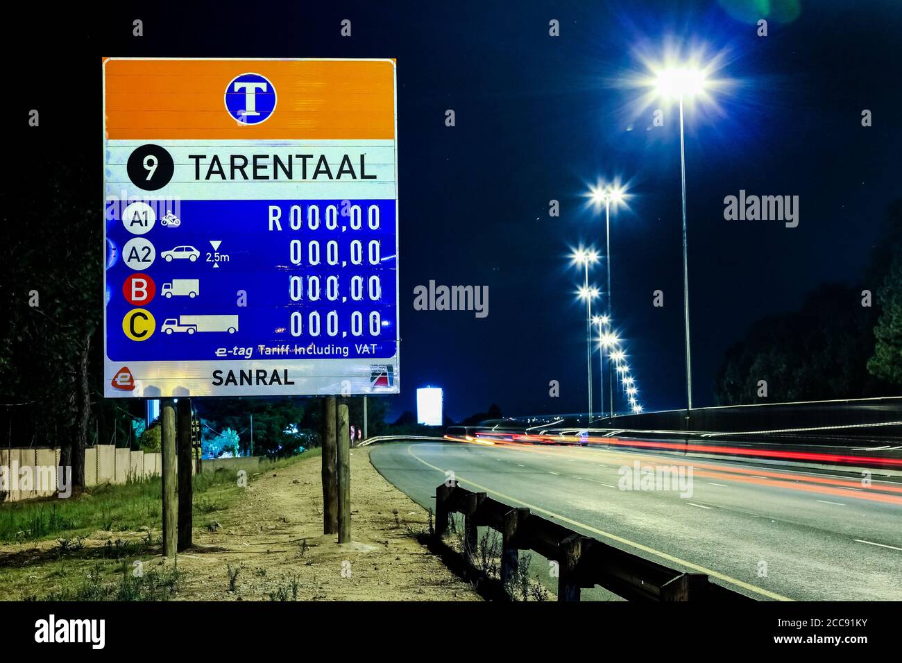 Johannesburg, South Africa - October 24 2011: Motorway Signs on Highway ...