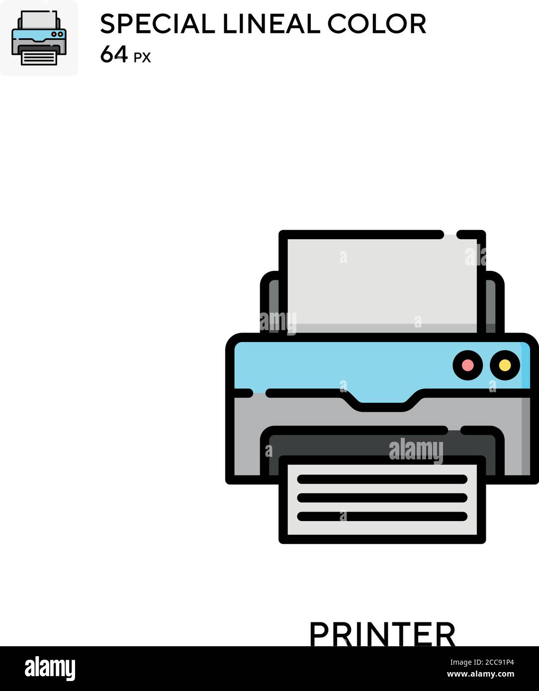 Printer Special lineal color vector icon. Illustration symbol design ...