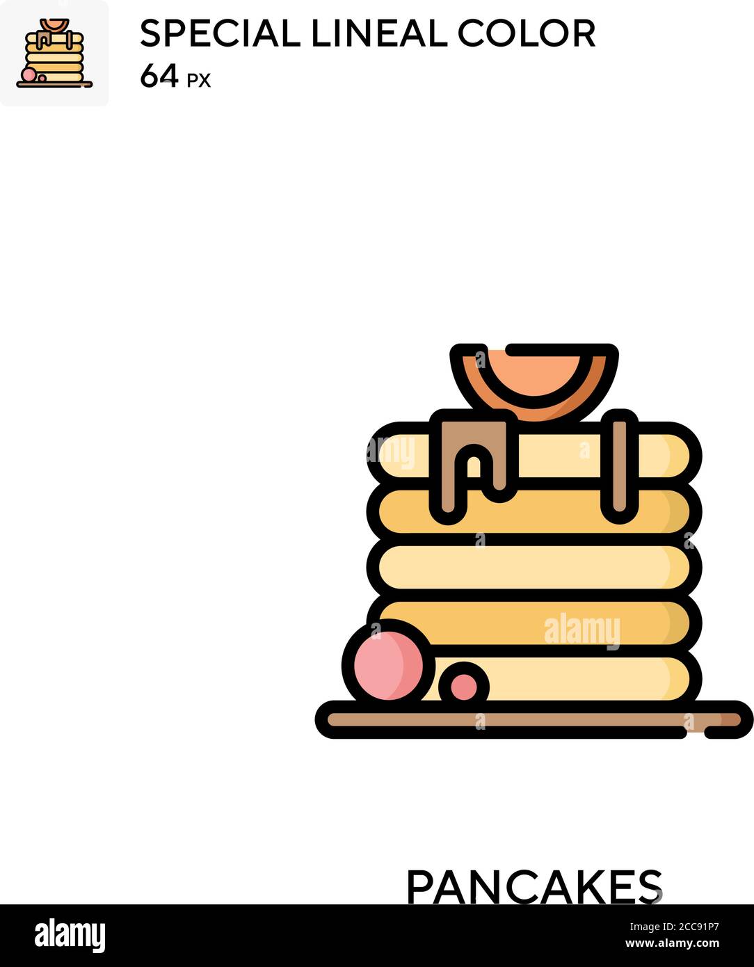 Pancakes Special lineal color vector icon. Illustration symbol design ...