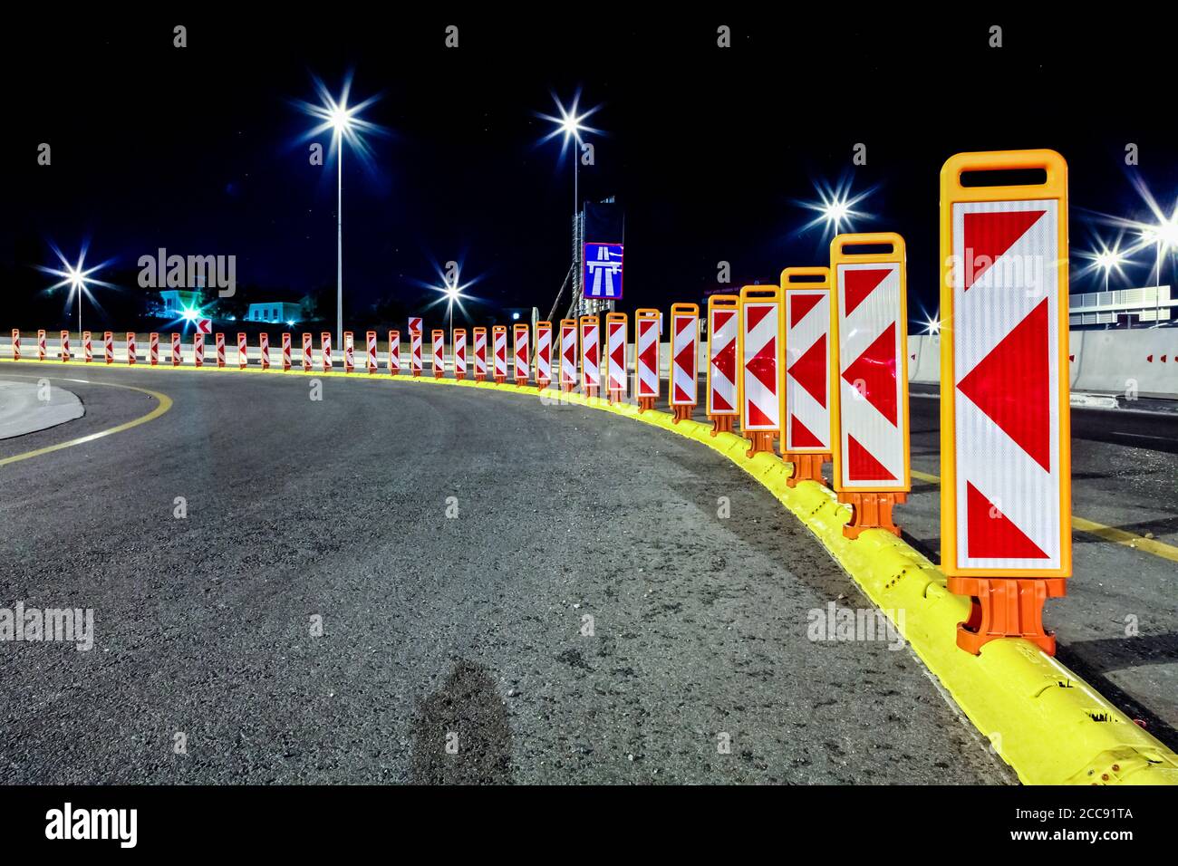 Road reflectors night hi-res stock photography and images - Alamy