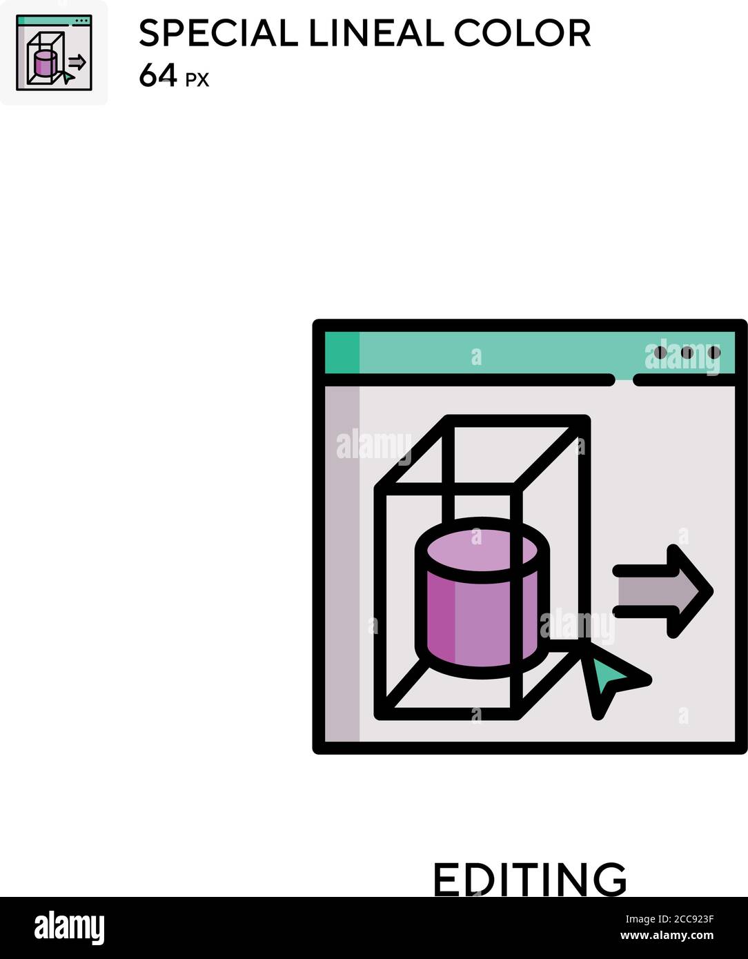 Editing Special lineal color vector icon. Illustration symbol design ...