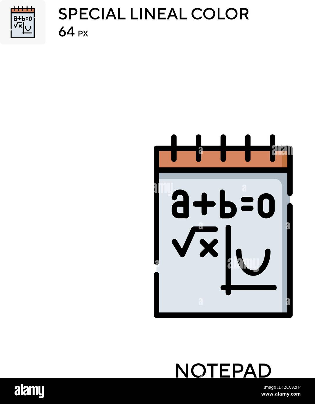 Notepad Special lineal color vector icon. Illustration symbol design ...