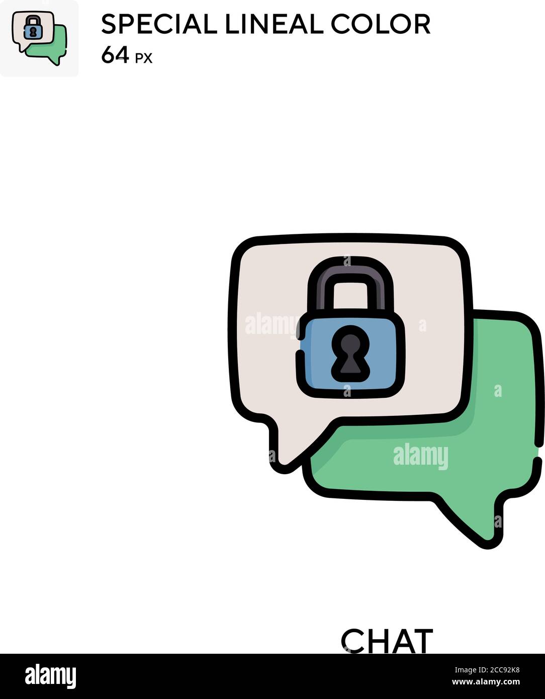 Chat Special lineal color vector icon. Illustration symbol design ...