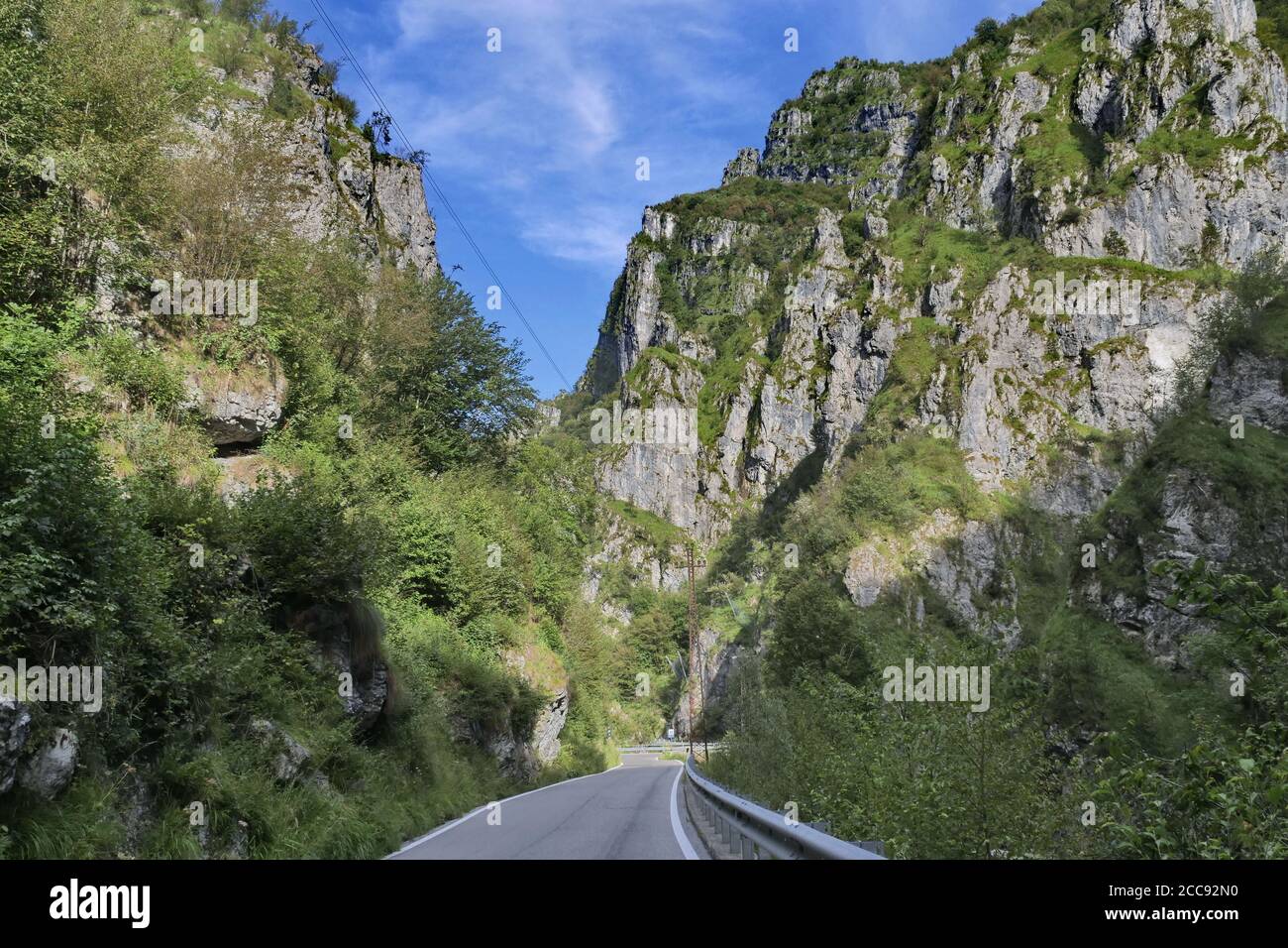 Road in Taleggio valley, Bergamo, Italy Stock Photo - Alamy