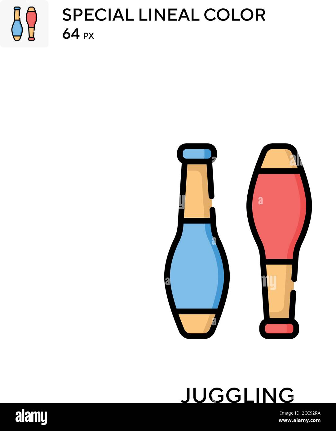 Juggling Special lineal color vector icon. Illustration symbol design ...