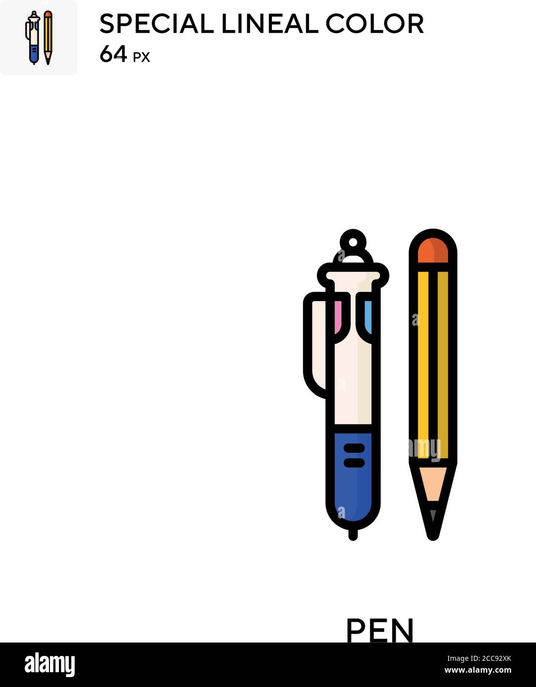 Pen Special lineal color vector icon. Illustration symbol design ...