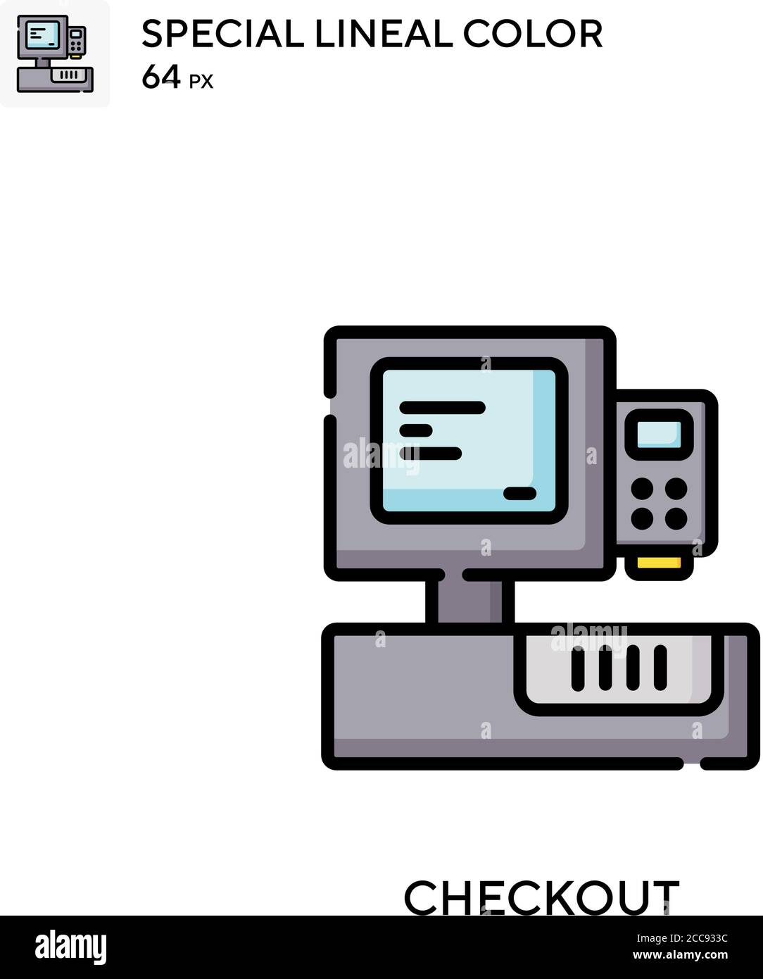 Checkout Special lineal color vector icon. Illustration symbol design ...