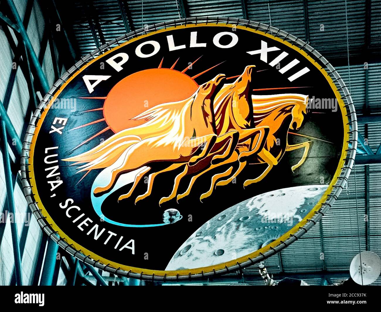 Apollo emblem at the Kennedy Space Center Visitor Complex in Cape ...