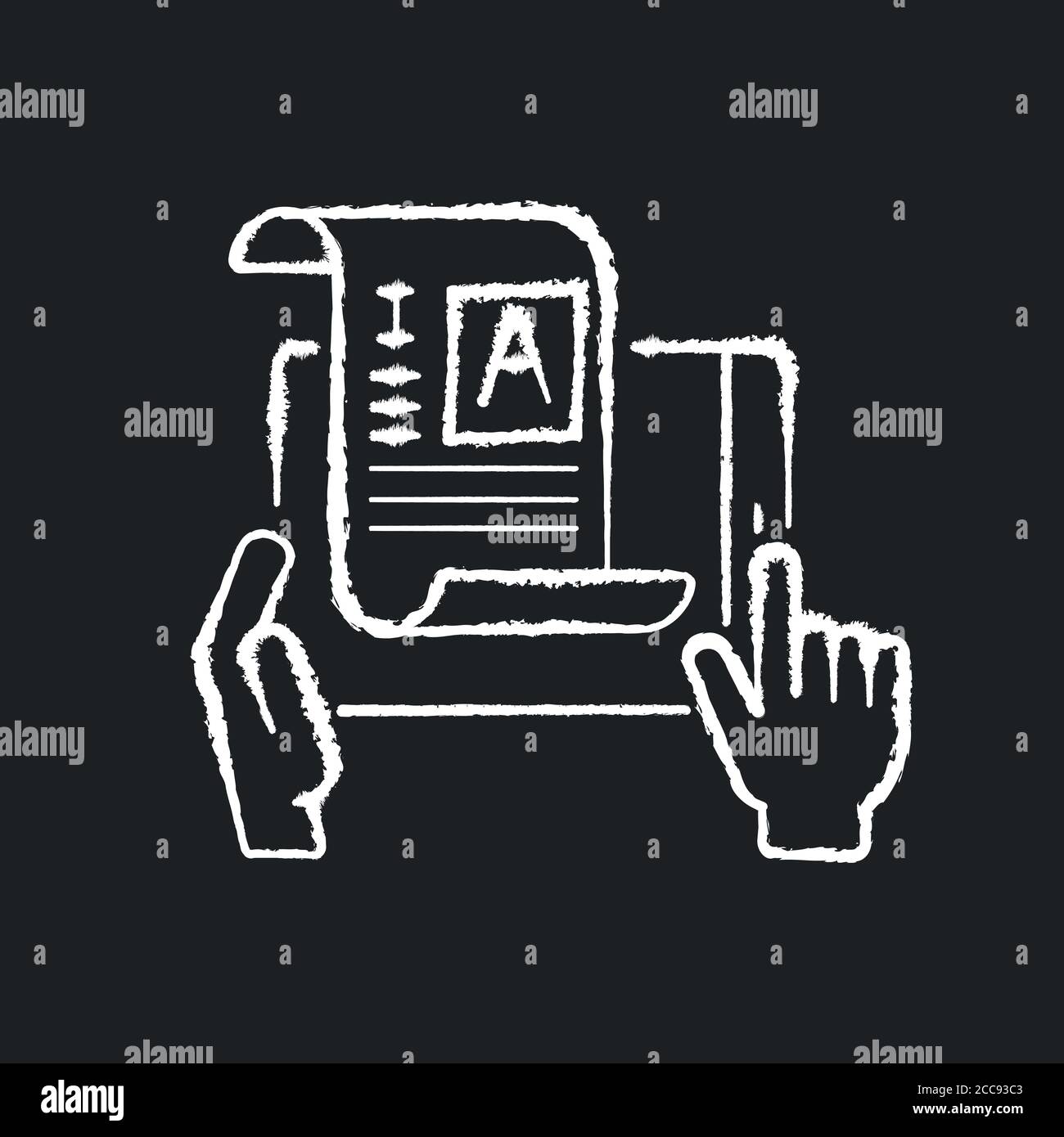 Self publishing chalk white icon on black background Stock Vector Image ...