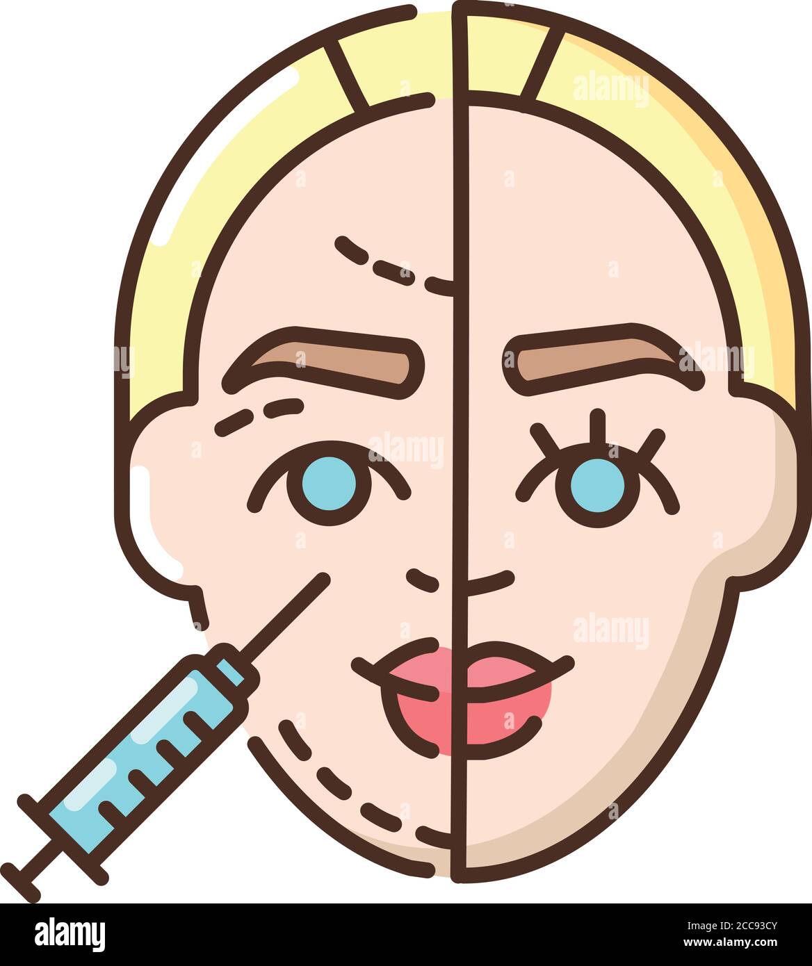 Skin injections linear icon hi-res stock photography and images - Alamy