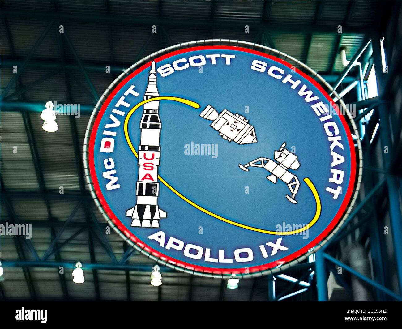 Apollo emblem at the Kennedy Space Center Visitor Complex in Cape ...