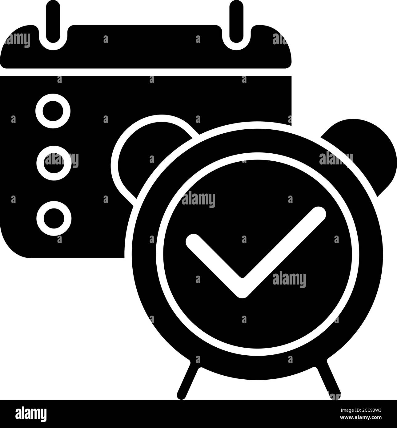 Checkmark clock Black and White Stock Photos & Images - Alamy