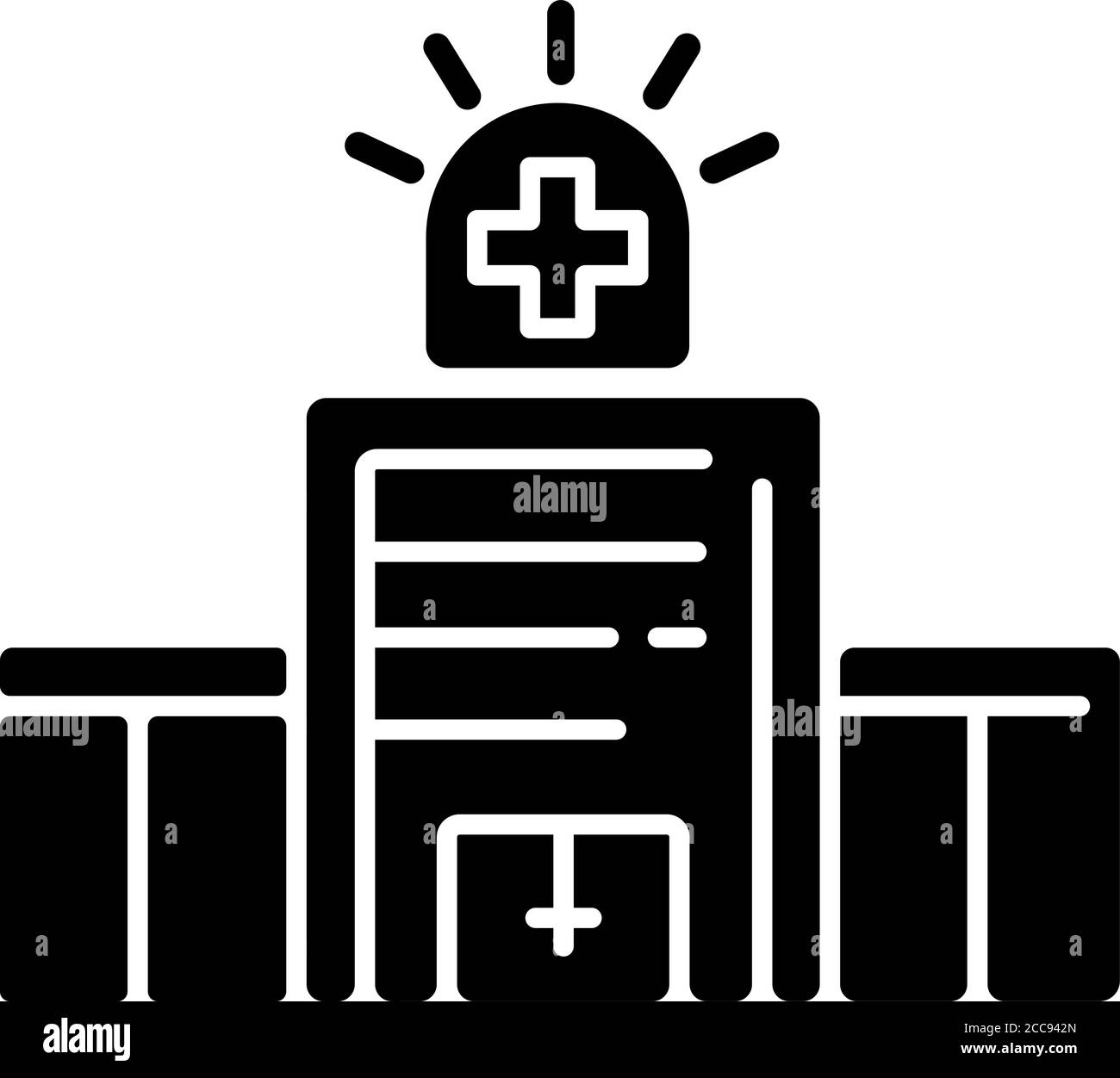 Walk in clinic black glyph icon Stock Vector Image & Art - Alamy