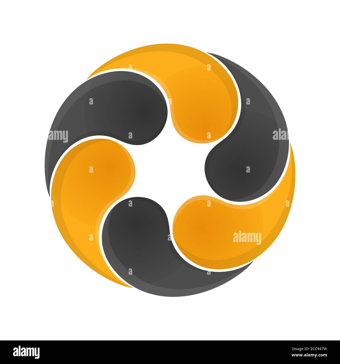 circle divided into parts. Stylized vector illustration for creative ...