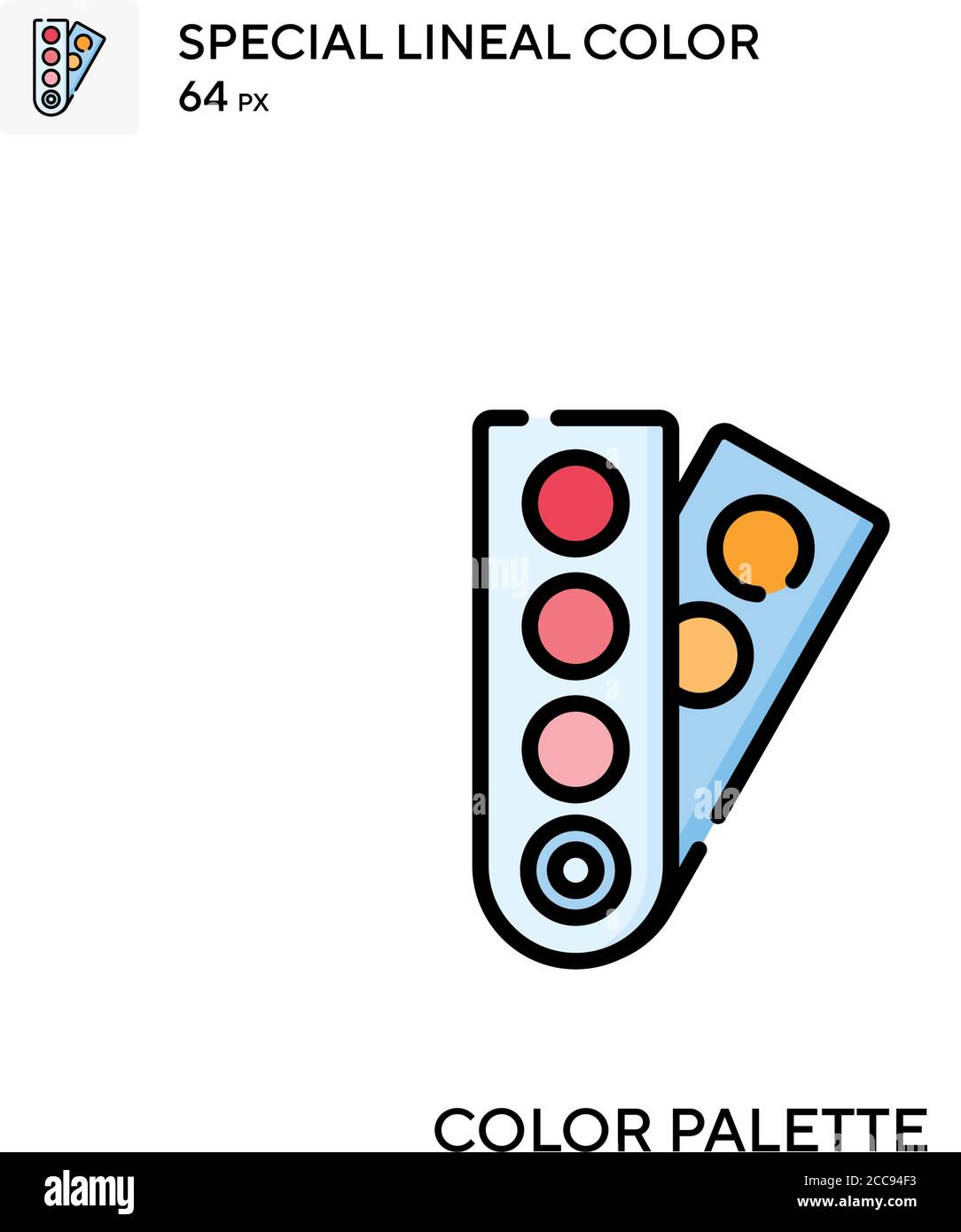 Color palette Special lineal color vector icon. Illustration symbol ...