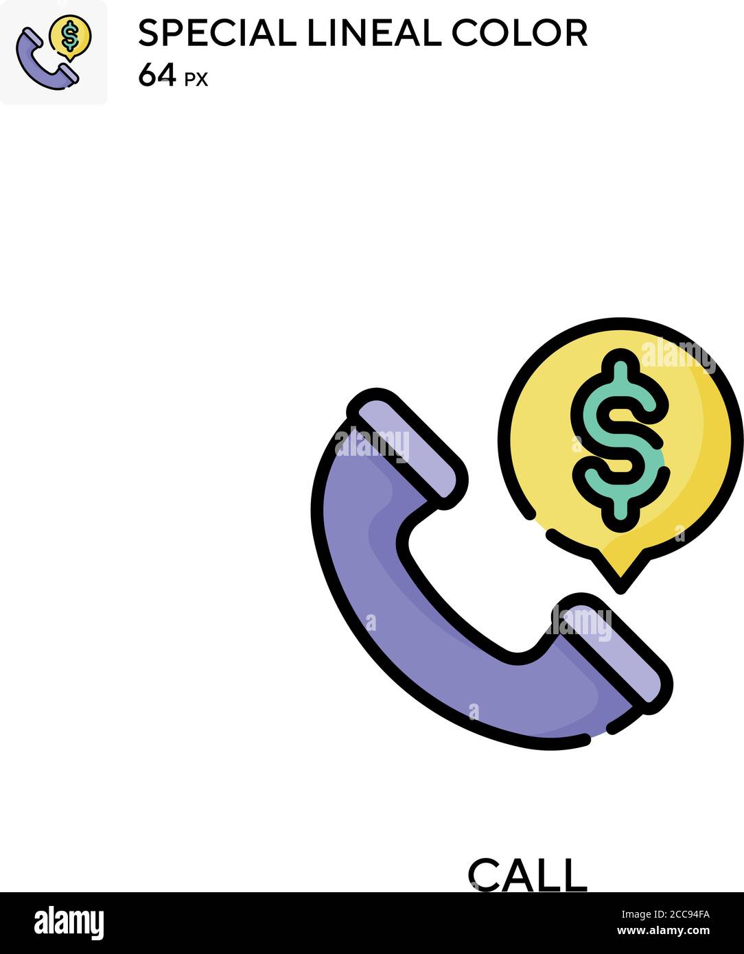 Call Special lineal color vector icon. Illustration symbol design ...