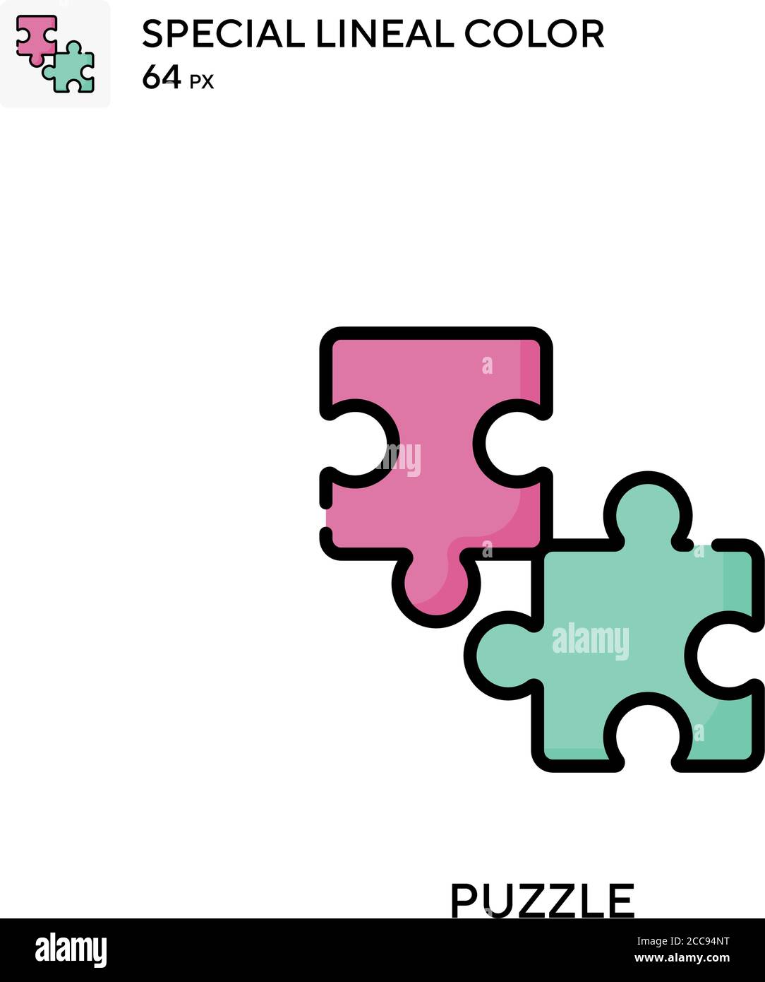 Puzzle Special lineal color vector icon. Illustration symbol design ...