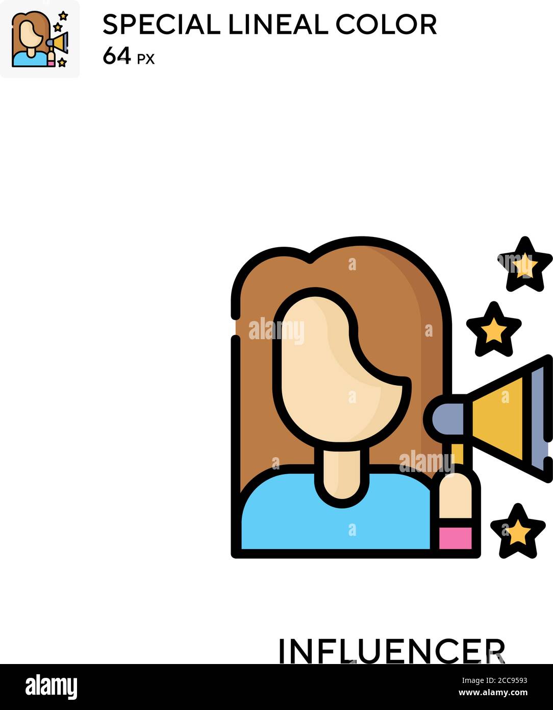 Influencer Special lineal color vector icon. Illustration symbol design ...