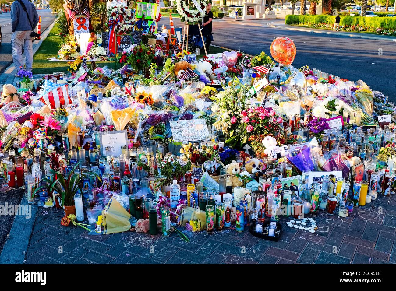 Las Vegas,NV/USA - Oct 07 ,2017 : Memorial Message of the Las Vegas gun ...