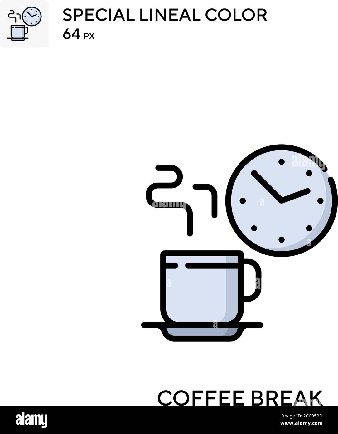 Coffee break Special lineal color vector icon. Illustration symbol ...