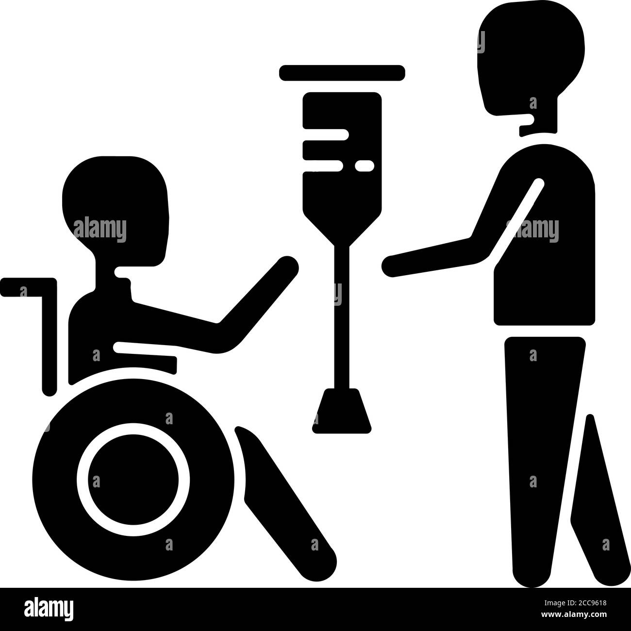 Rehabilitation services black glyph icon Stock Vector Image & Art - Alamy