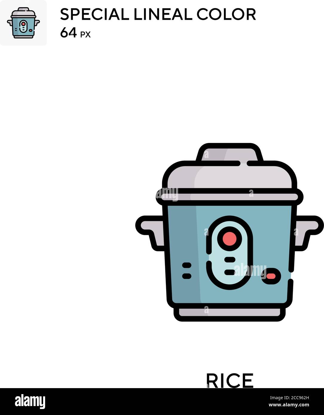 Rice Special lineal color vector icon. Illustration symbol design ...
