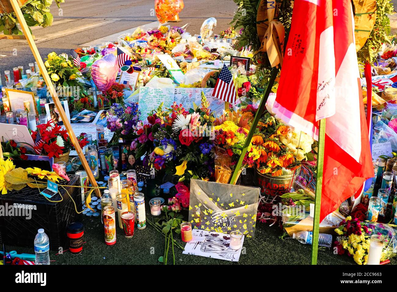 Las Vegas,NV/USA - Oct 07 ,2017 : Memorial Message of the Las Vegas gun ...