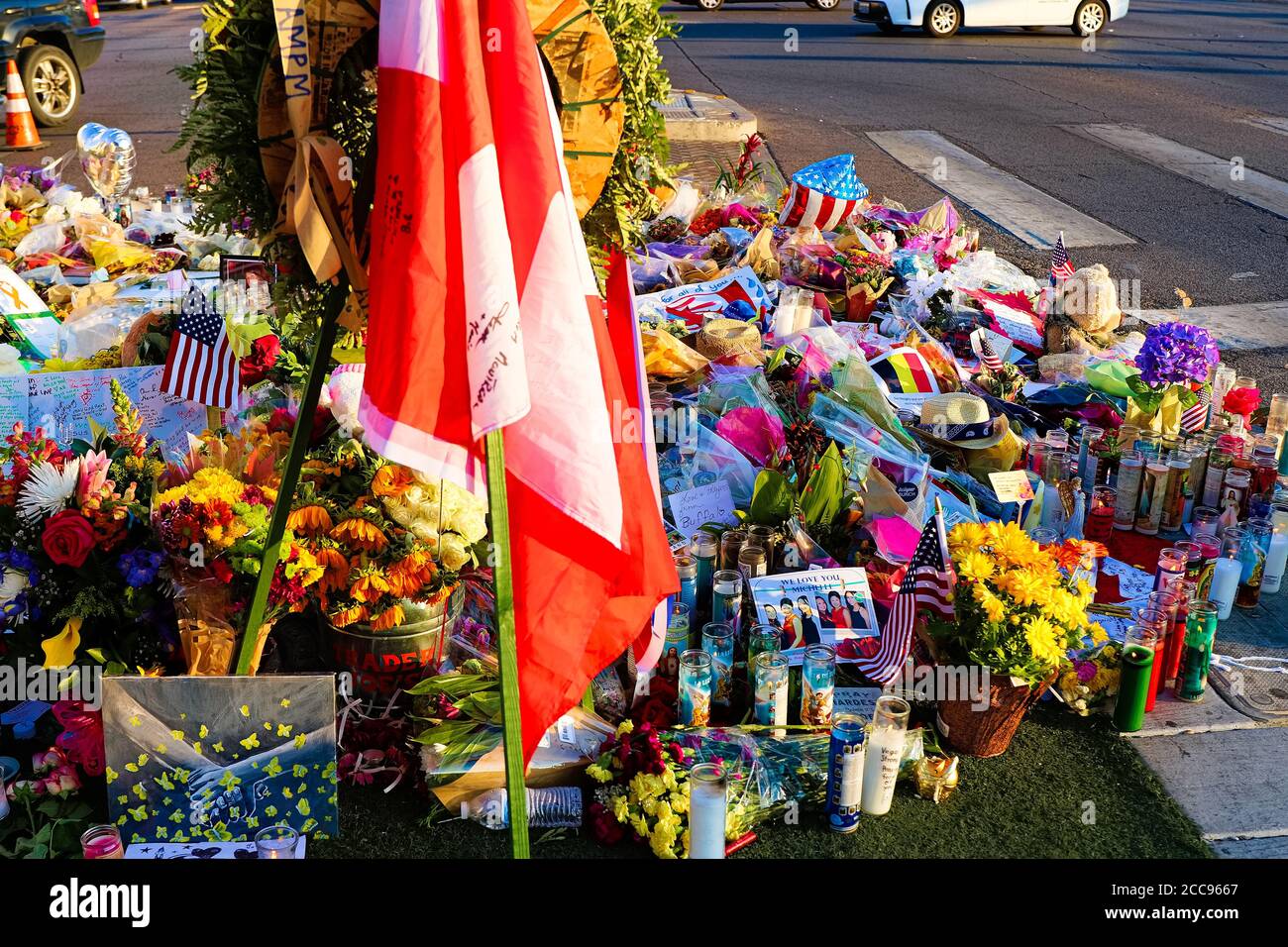Las Vegas,NV/USA - Oct 07 ,2017 : Memorial Message of the Las Vegas gun ...