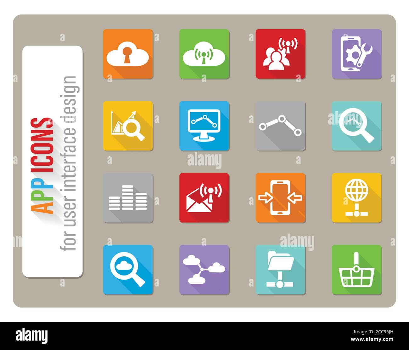 Data Analytic And Social Network Icon Set Stock Vector Image And Art Alamy