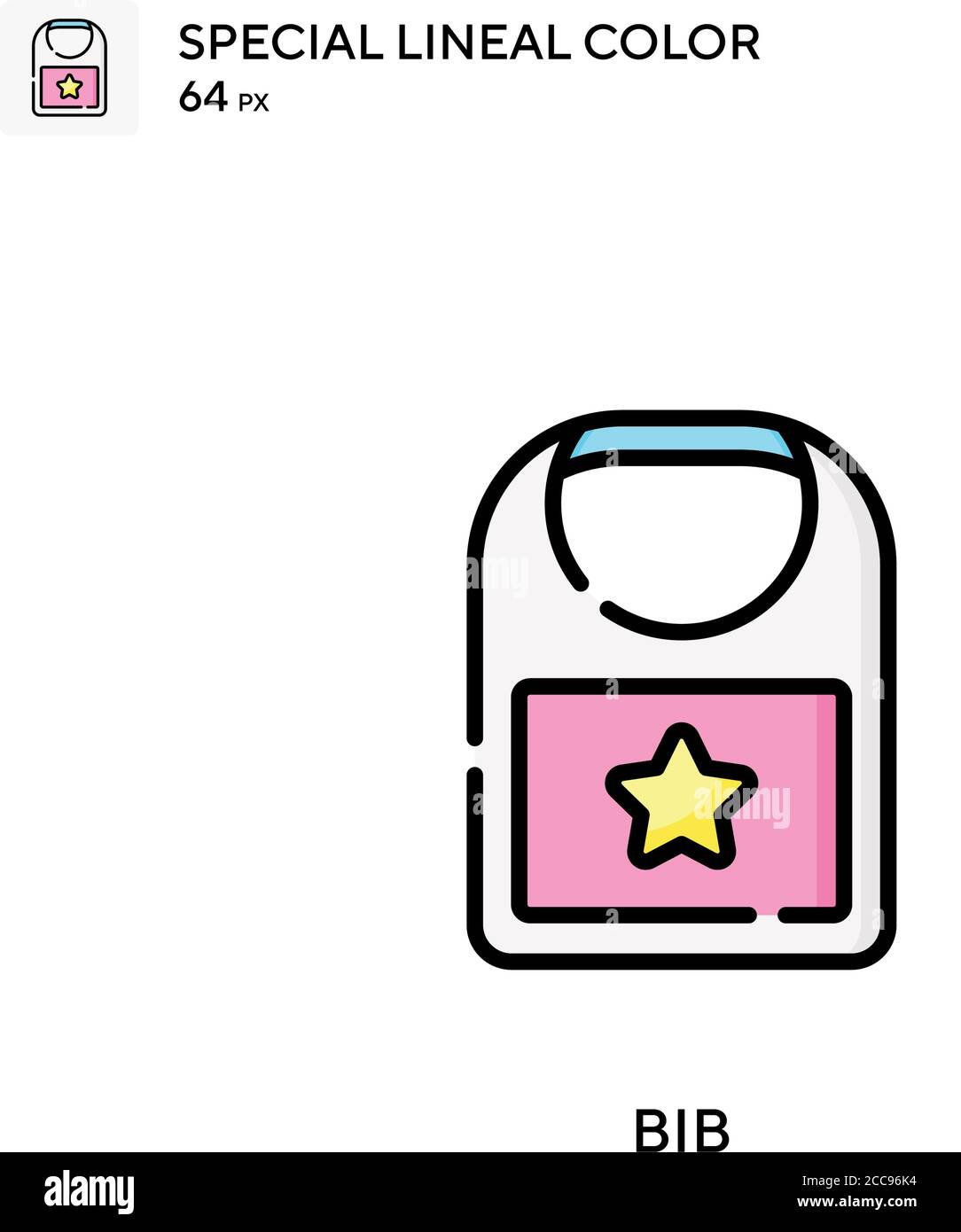 Bib Special lineal color vector icon. Illustration symbol design ...
