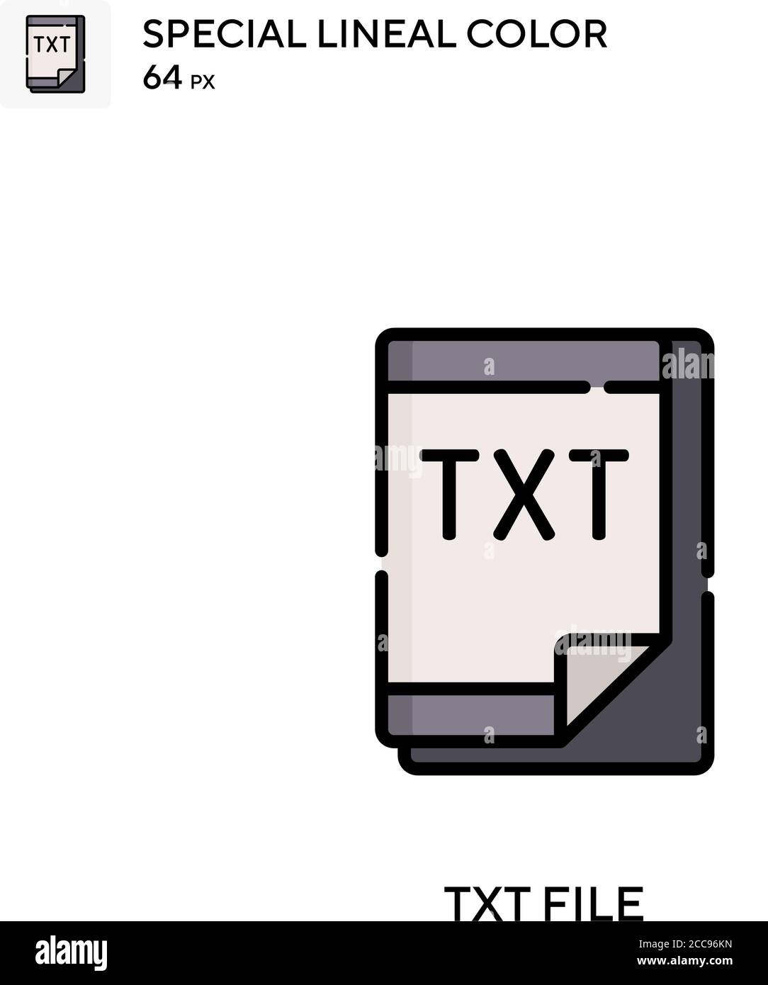 Txt file Special lineal color vector icon. Illustration symbol design ...