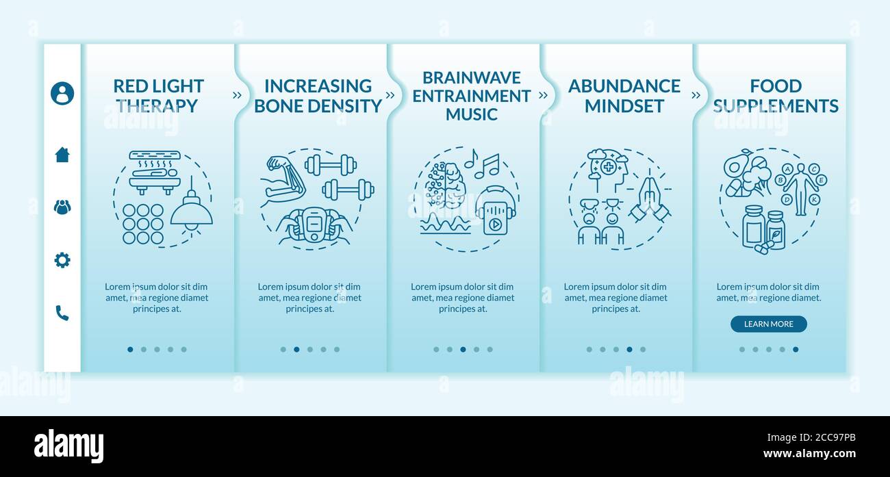 Biohacking tips onboarding vector template Stock Vector Image & Art - Alamy