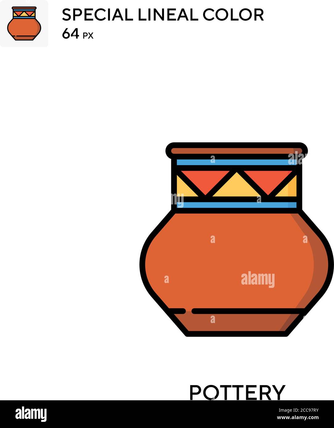 Pottery Special lineal color vector icon. Illustration symbol design ...