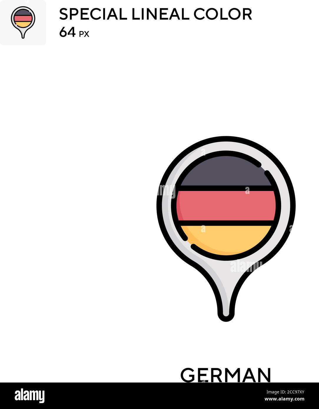 German Special lineal color vector icon. Illustration symbol design ...