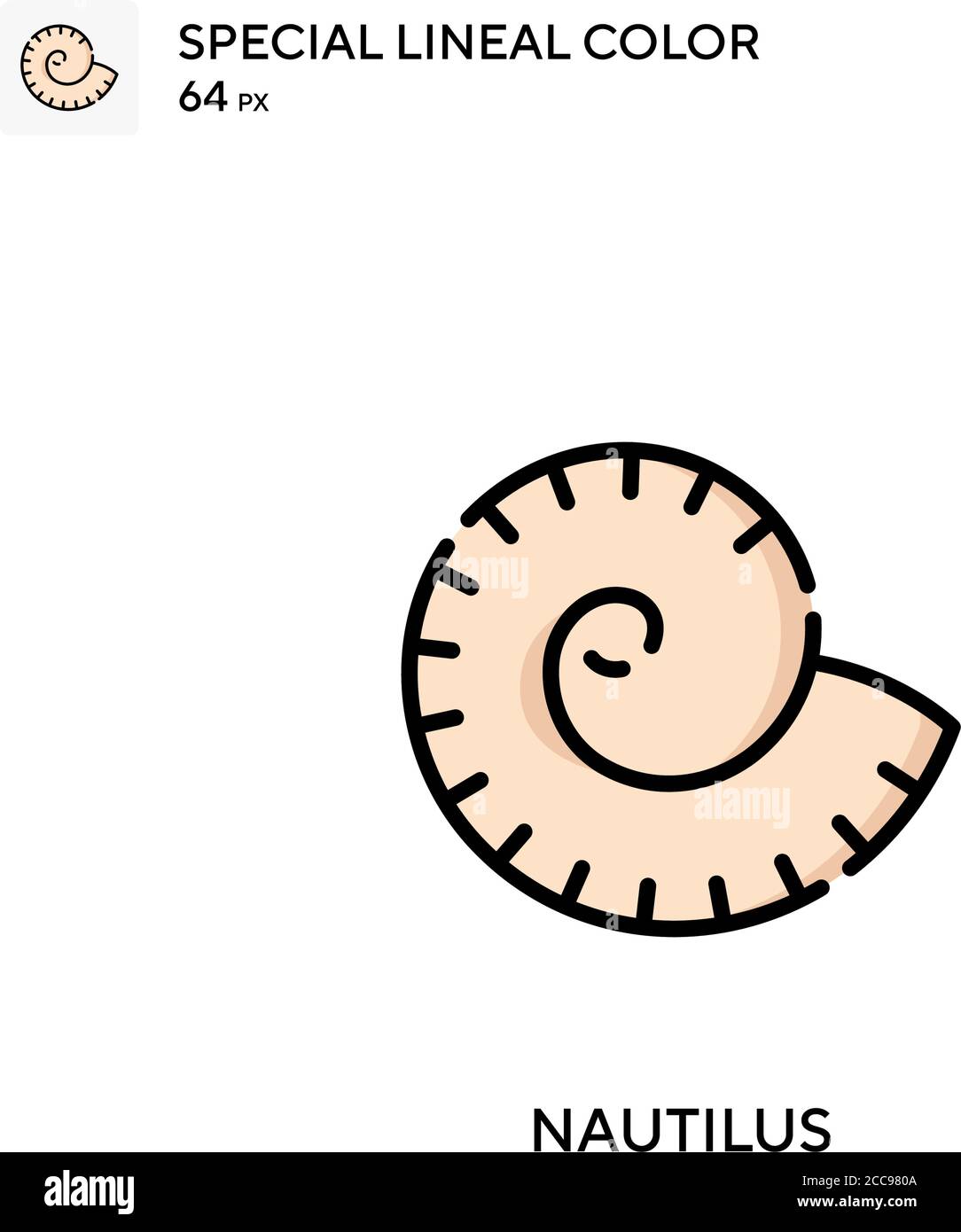 Nautilus Special lineal color vector icon. Illustration symbol design ...