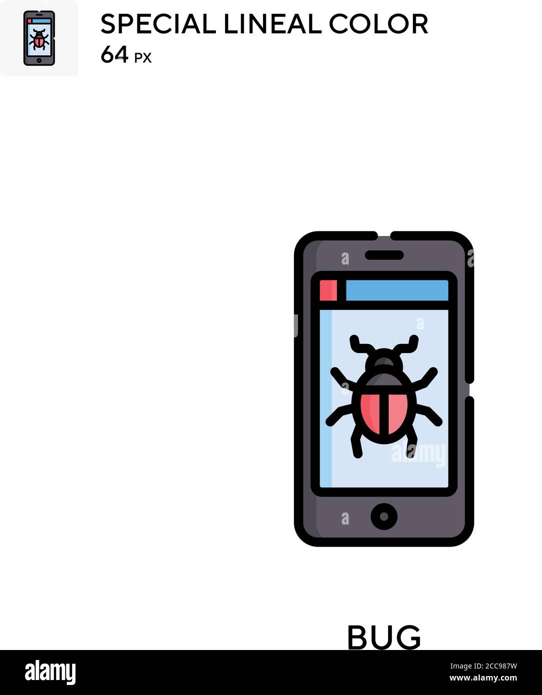 Bug Special lineal color vector icon. Illustration symbol design ...