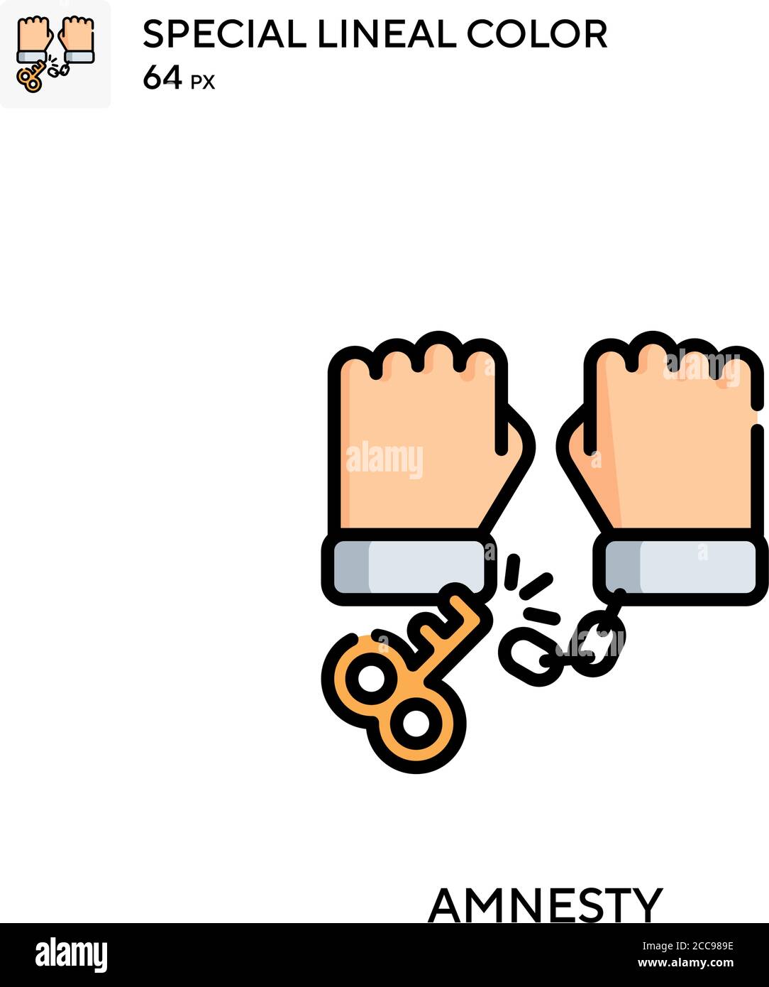 Amnesty Special lineal color vector icon. Illustration symbol design ...