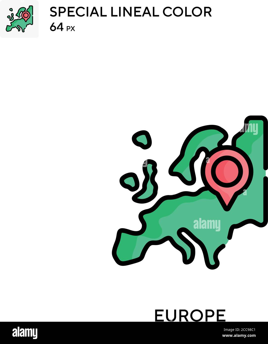 Europe Special lineal color vector icon. Illustration symbol design ...