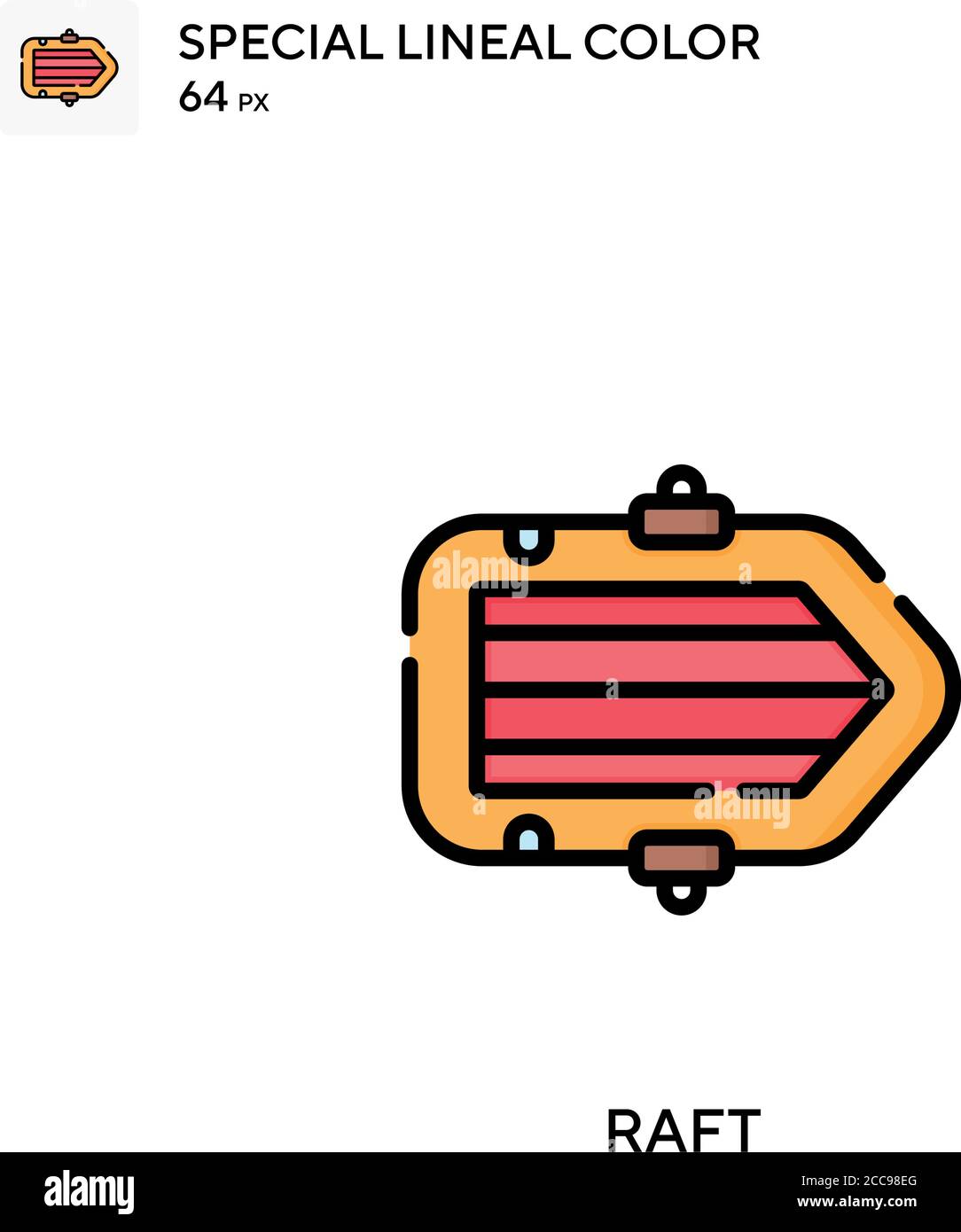 Raft Special lineal color vector icon. Illustration symbol design ...