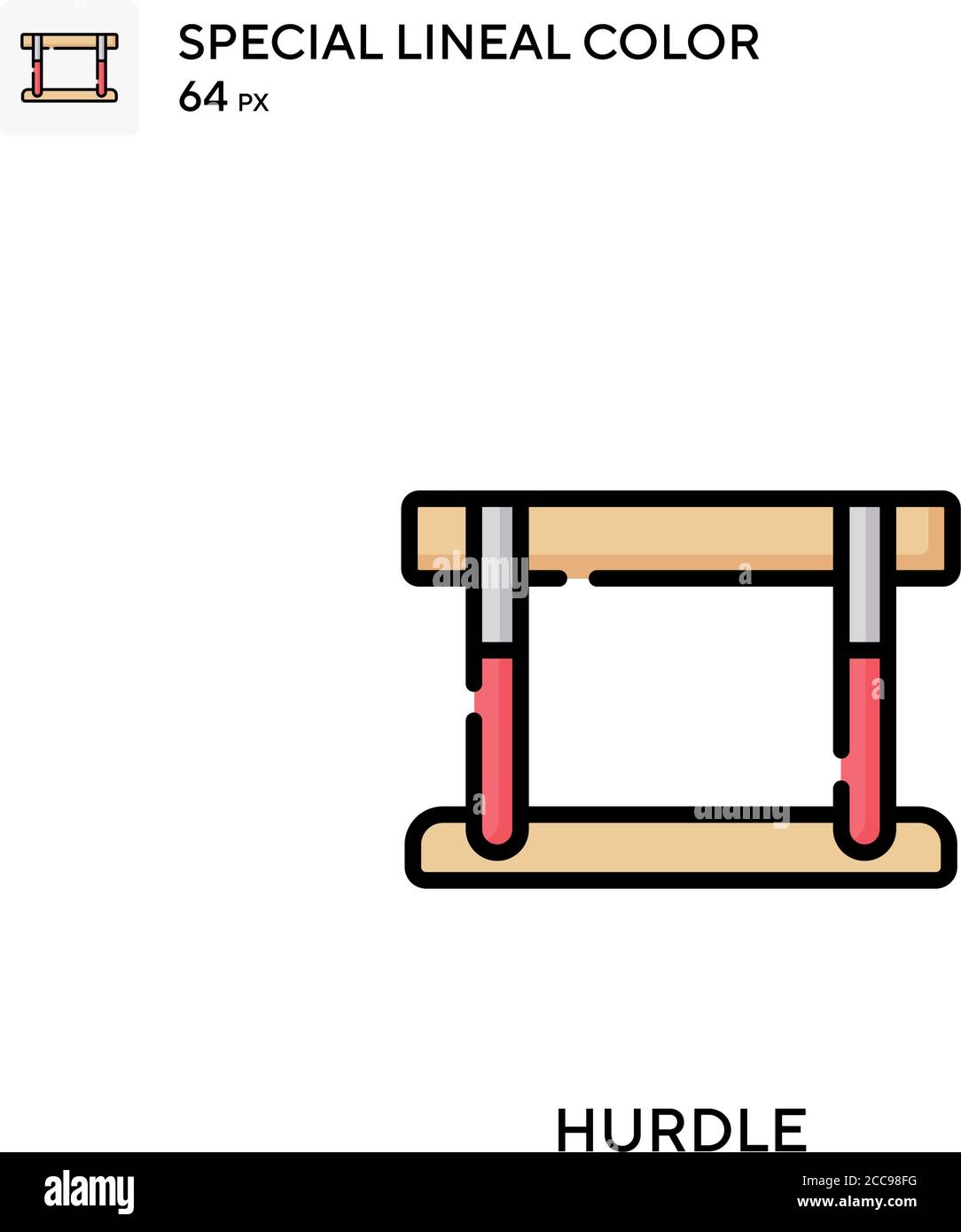 Hurdle Special lineal color vector icon. Illustration symbol design ...