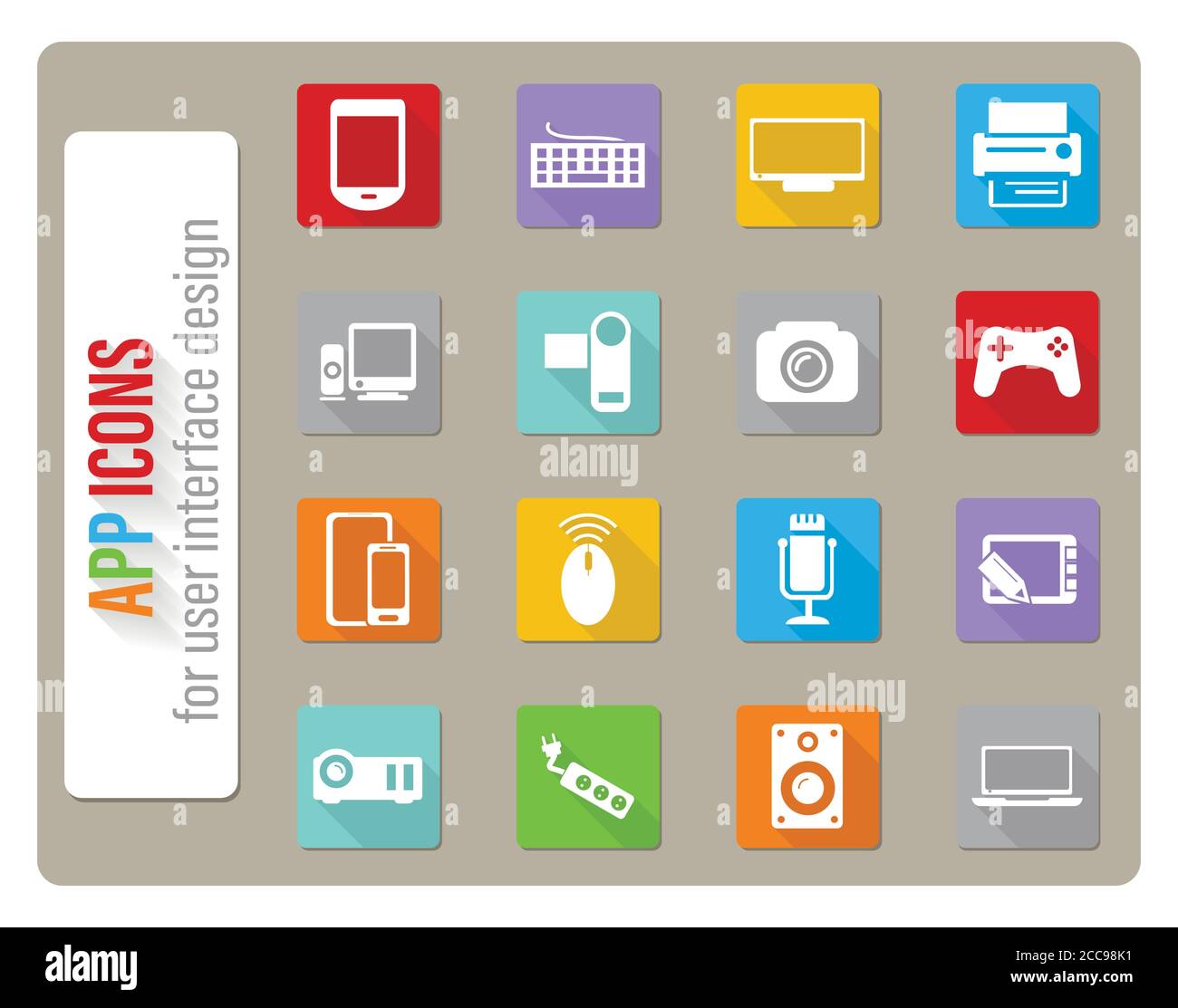 device icon set Stock Vector Image & Art - Alamy