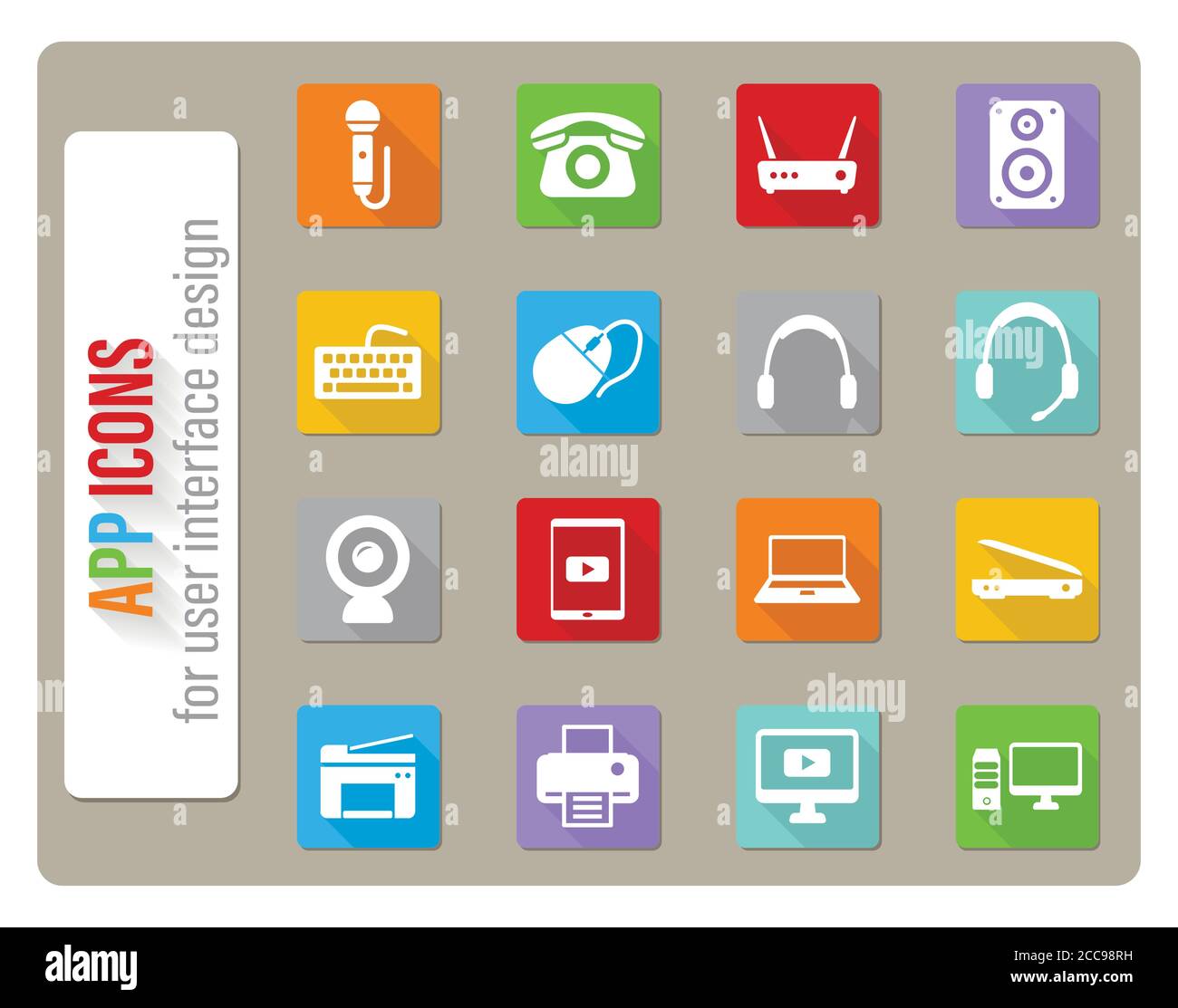 Devices simply icons Stock Vector Image & Art - Alamy