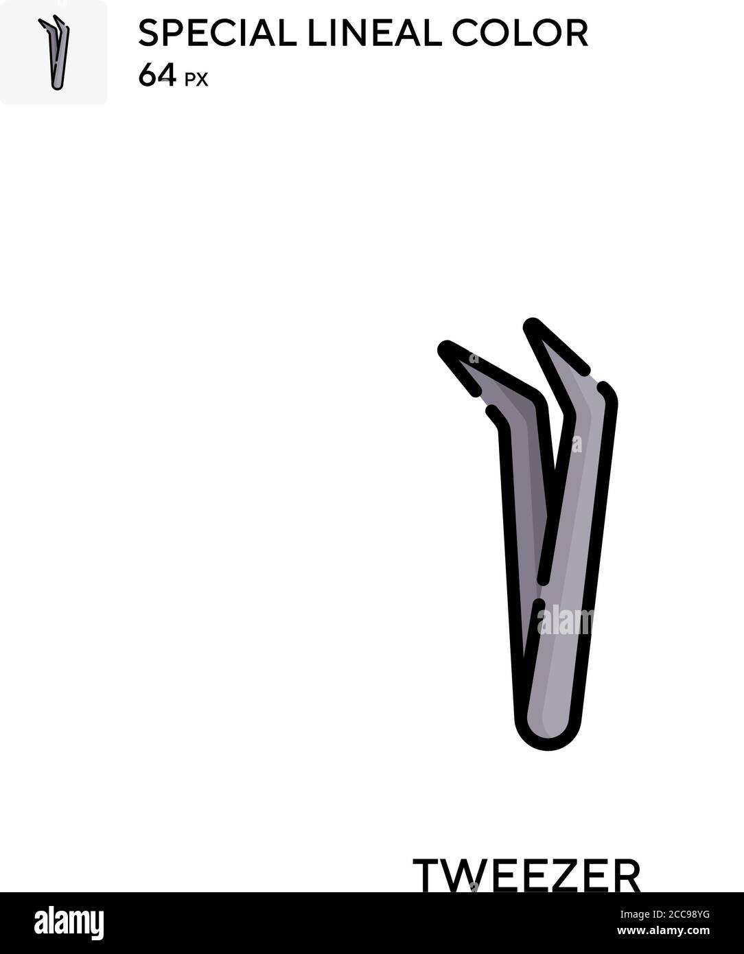 Tweezer Special lineal color vector icon. Illustration symbol design ...