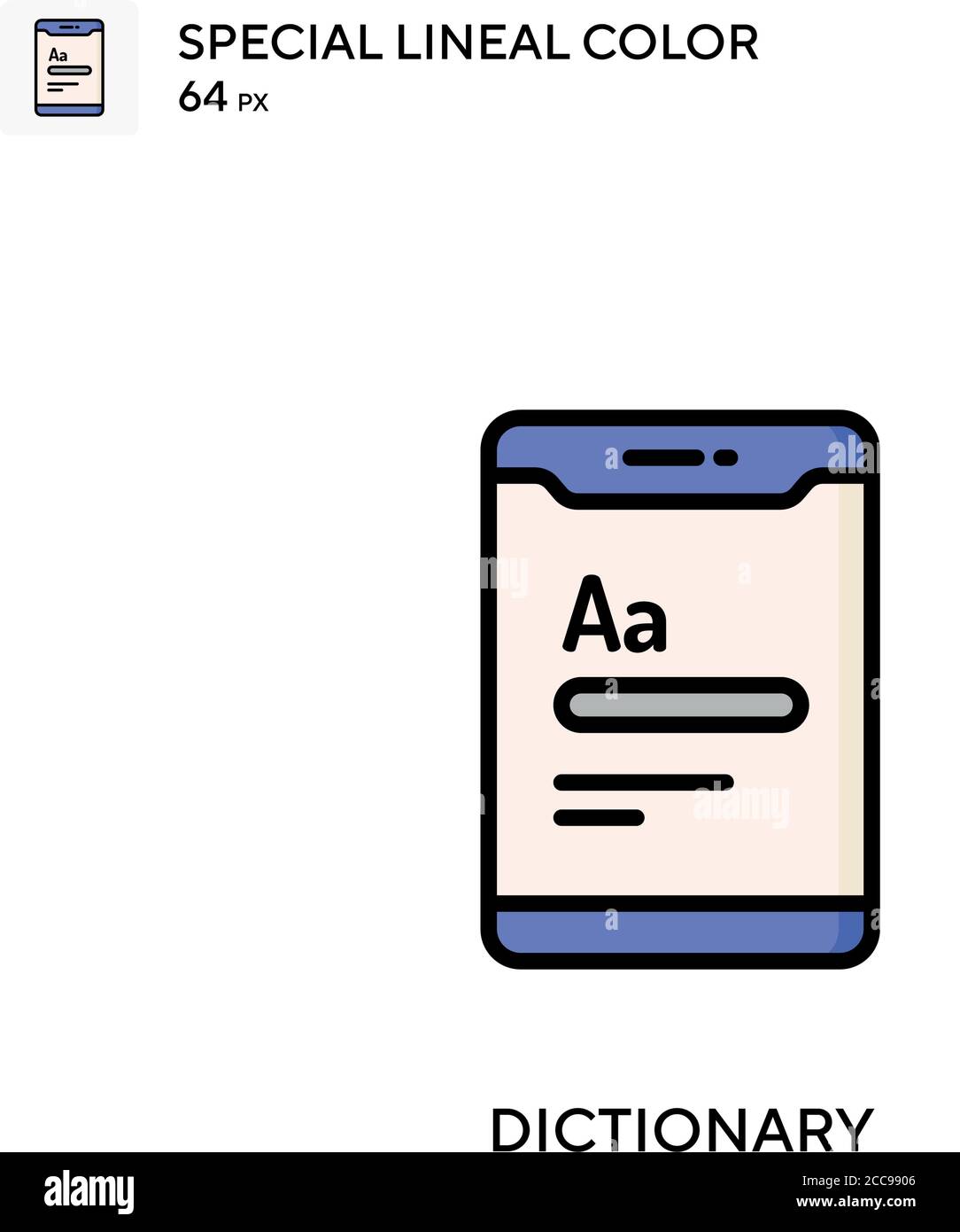 Dictionary Special lineal color vector icon. Illustration symbol design ...