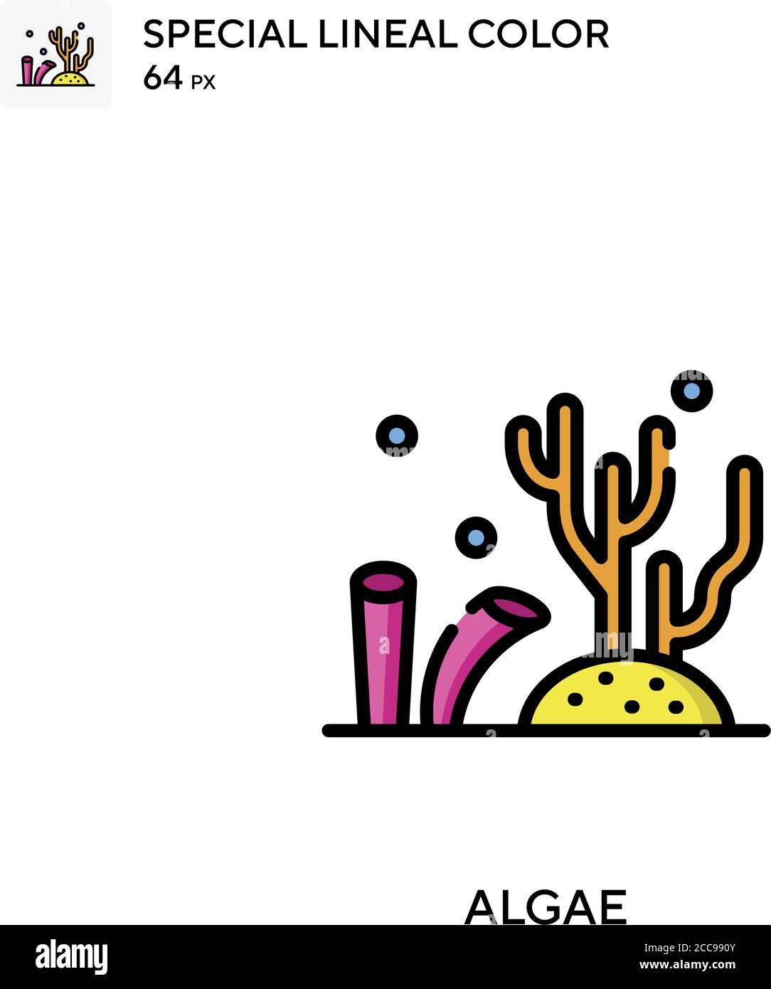 Algae Special lineal color vector icon. Illustration symbol design ...