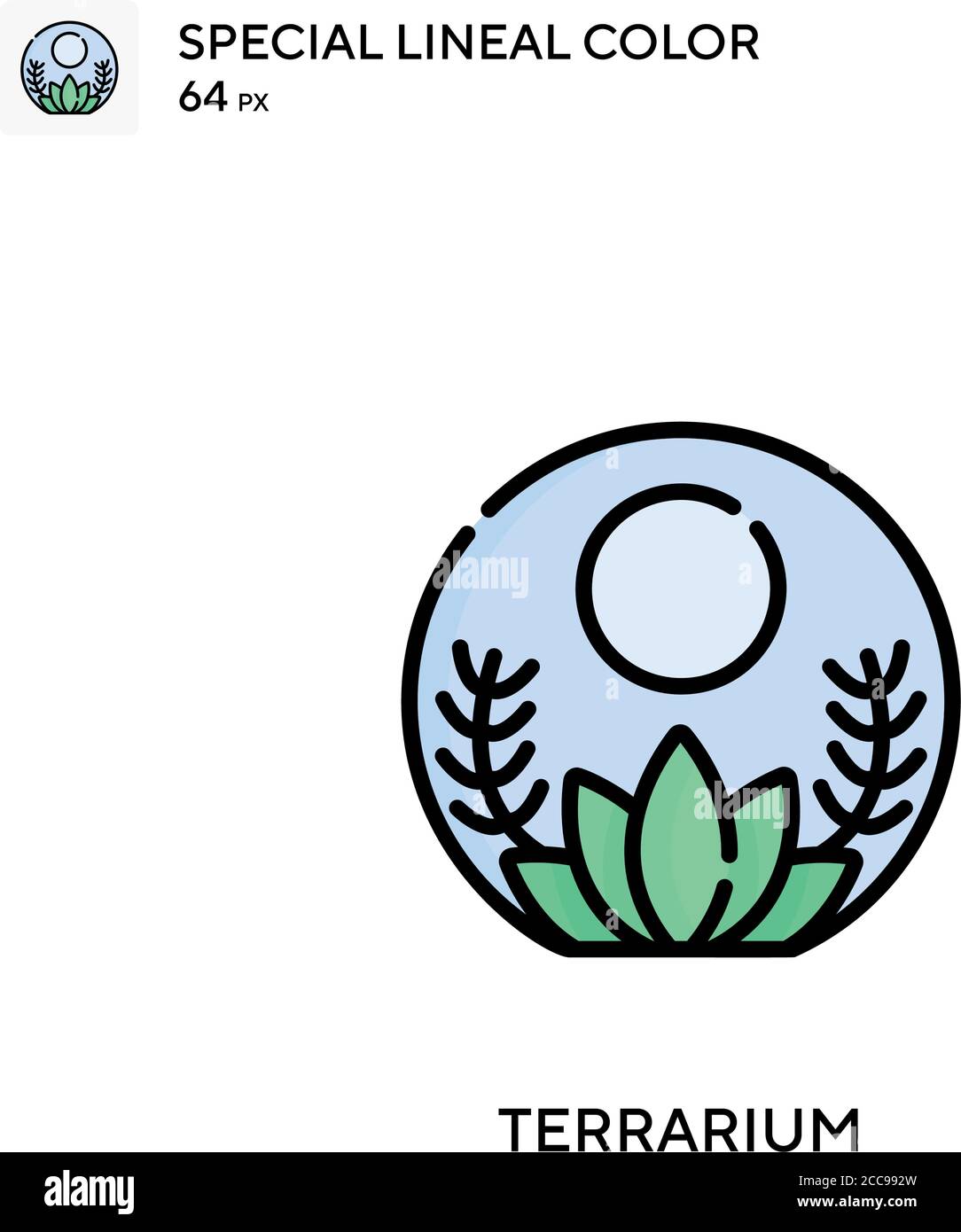Terrarium Special lineal color vector icon. Illustration symbol design ...