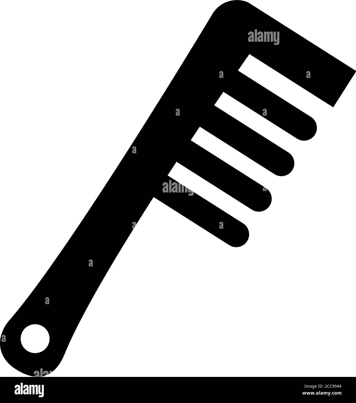 comb cosmetic accessory silhouette style icon vector illustration ...