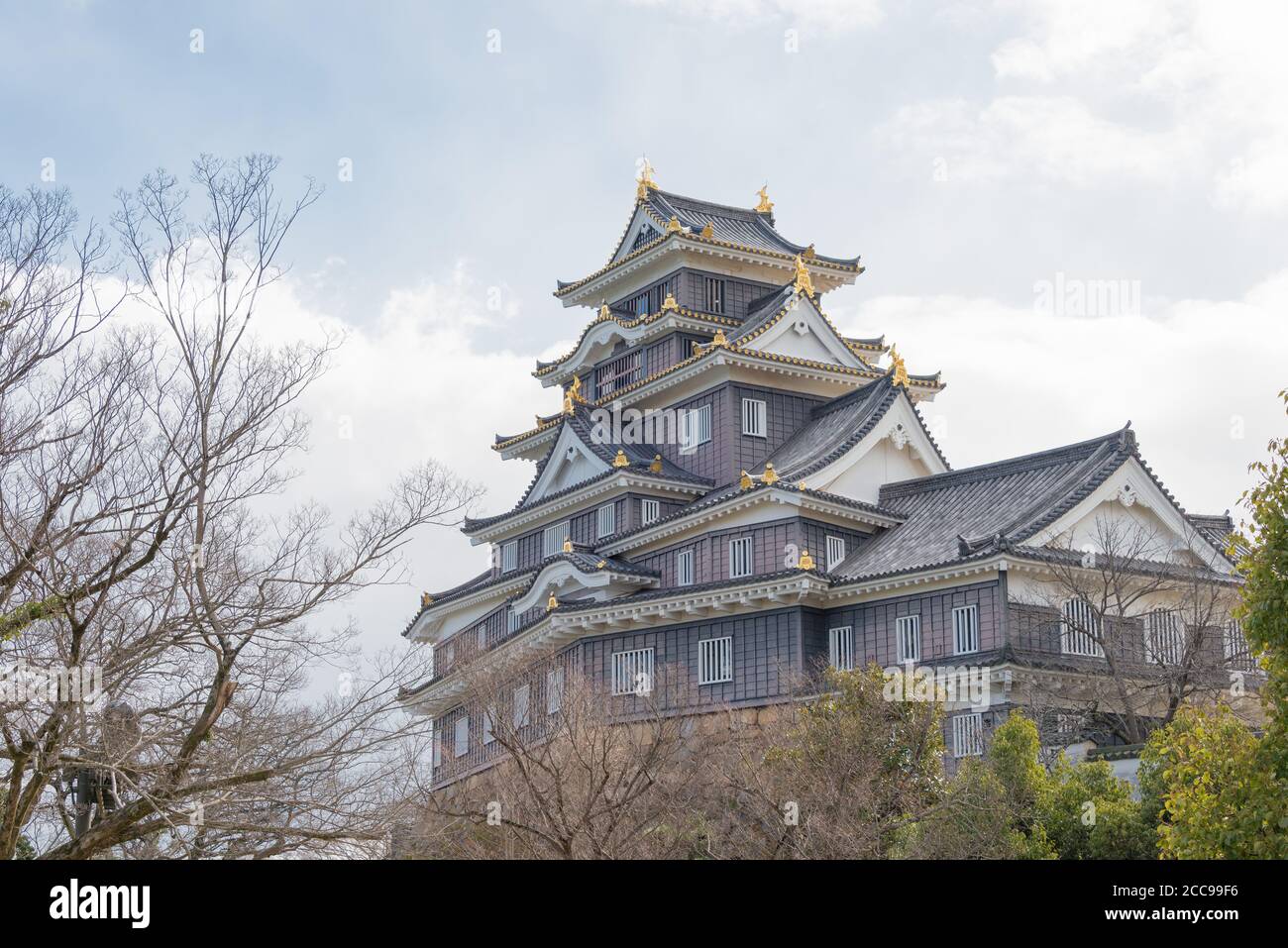 Okayama, Japan - Okayama Castle in Okayama, Japan. The main tower ...